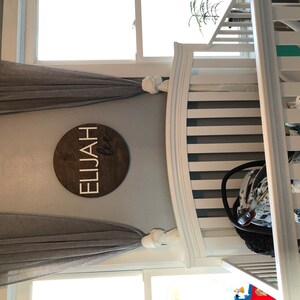 Nursery Name Sign Above Crib Sign Round Name Sign Custom - Etsy