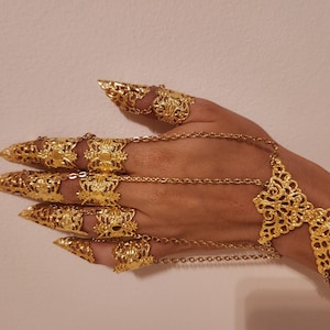 Full Hand Claws ophelia Gothic Jewelry Gift Finger Claw Goth Galentines ...