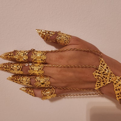Full Hand Claws ophelia Gothic Jewelry Gift Finger Claw Goth Galentines ...