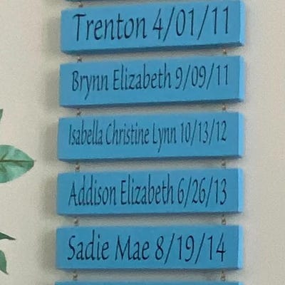 Add on Name Slat for Grandparents Sign With Metal Hardware - Etsy
