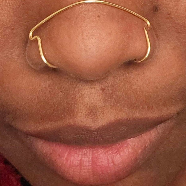 GODDESS CLIP - ARC | Simple Wire Nose Bridge Cuff - No Piercing Needed ...