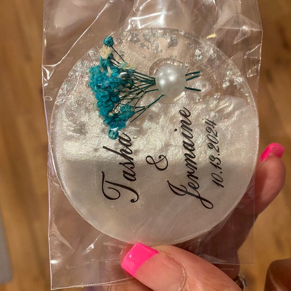 Custom Fridge Magnets,wedding Favors,engagement Gift,dried Flower ...