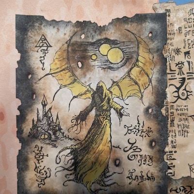 Cthulhu NECROMANCER Necronomicon Scrolls Occult Zombie Horror - Etsy