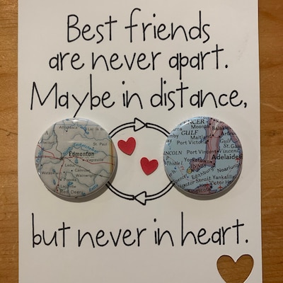 Personalized Long Distance Friendship Card: Pick Your Cities or ...