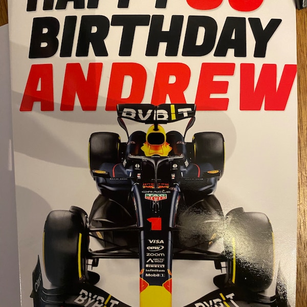 Charles Leclerc Formula One F1 Birthday Card | Personalise With Age and ...