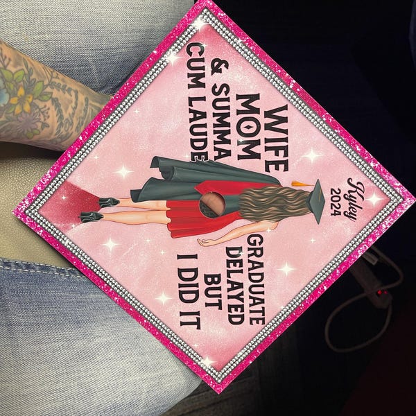 Printable Grad Cap Topper, DIY Graduation Cap Topper, Custom Grad Cap ...