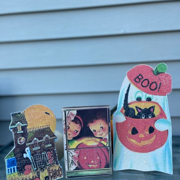 Handmade Vintage Style Halloween Ghost Dummyboard Standee - Etsy