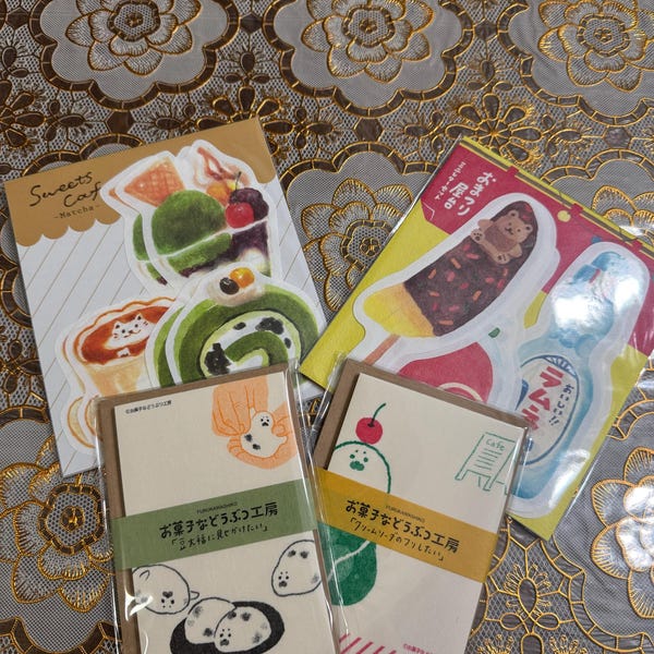 60 Sheets Sun-star KYUSHOKU school Lunch Die Cut Sticky Notes Creamstew ...