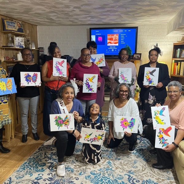 DIY Paint Party Breast Cancer Awareness Pink Canvas Panel ONLY, Paint ...