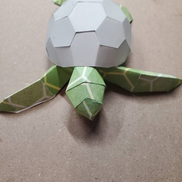 Papercraft Turtles, Paper Craft Turtle Model, Tortoise PDF Template, 3D ...