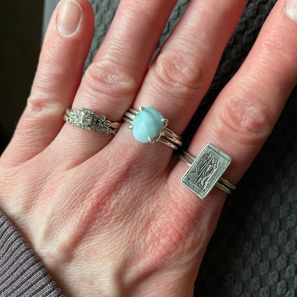 18K Solid Gold Thin Ring, Dainty Ring, Personalized Rings, Cool Boy ...