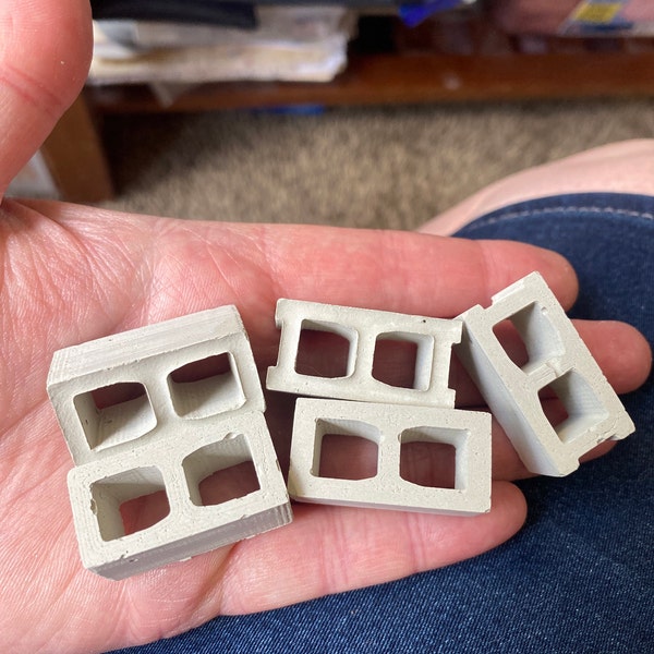 Miniature Cinder Block Mold, 1:24 Scale, Silicone Rubber. A Perfect ...
