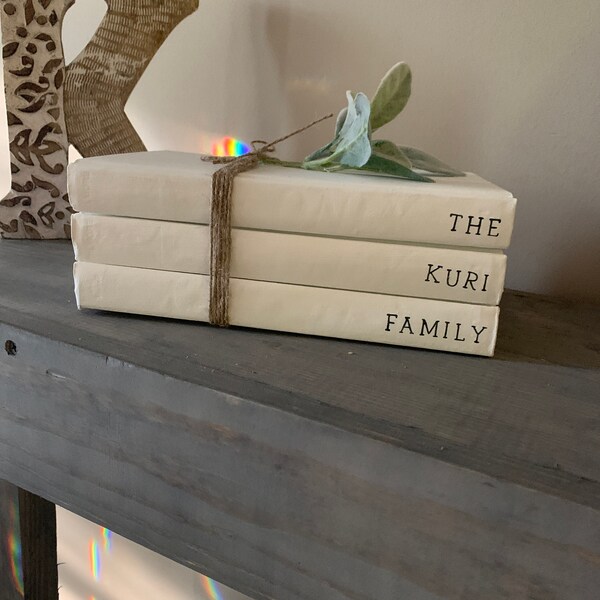 Personalized Name Decor // Vintage Custom Book Decor // Personalized ...