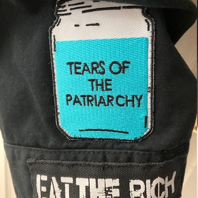 Embroidered Tears of the Patriarchy Patch Sew Iron On, Iron-on Patch ...