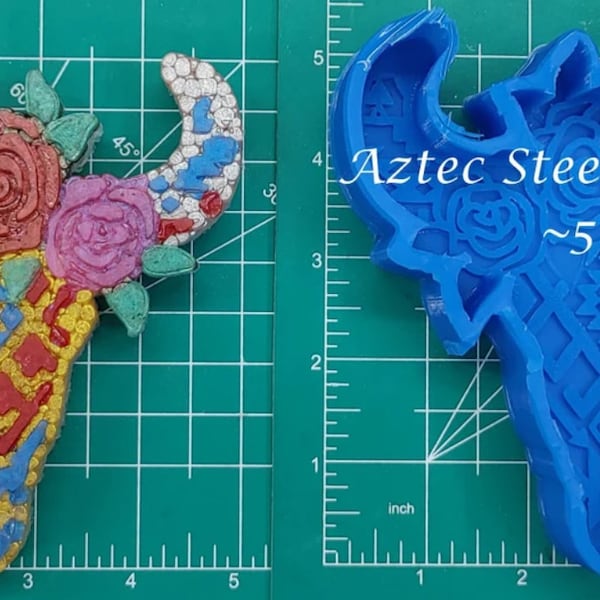 Cow Skull Aztec Pattern SVG, Cow Skull Bundle Print Art Cut File for ...