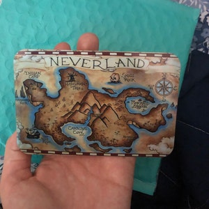 Neverland Map Disney Inspired Peter Pan Captain Hook Mermaids - Etsy