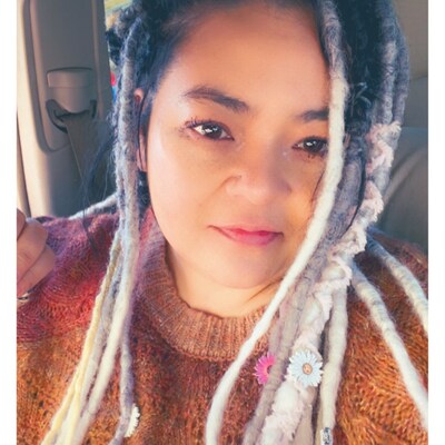 Full Set Dreads Extension Braids / Brown Blone Gray Mix / Decorated ...