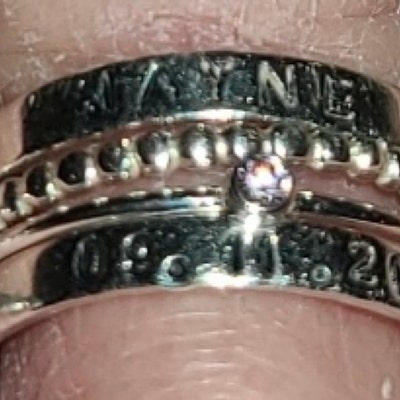 Class Ring Set, Sterling Silver Modern Class Rings, Personalized ...