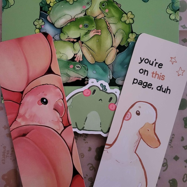 Duck Bookmark | You're on This Page | Cute Bookmark | Double Printed ...