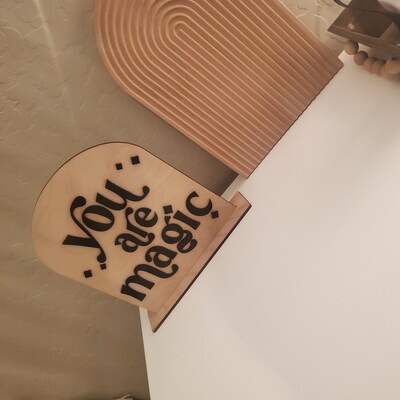 You Are Magic Acrylic and Wood Arch Sign, Boho Retro Kid Room Art ...