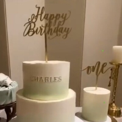 ONE Cake Topper V2, 6w Inches, Version 2, First Birthday Topper, 1st ...