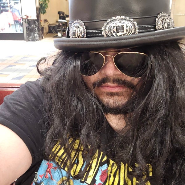 Black Suede Leather Stevie Ray Vaughan Style Rock / Blues Guitar Stage ...