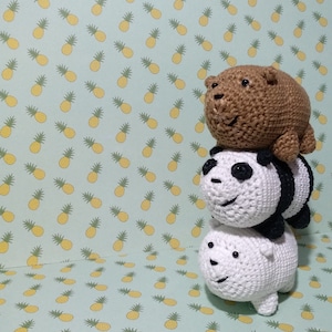 We Bare Bears Bear Stack Crochet Pattern PDF - Etsy