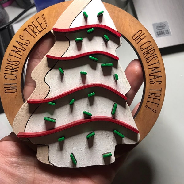 Glowforge Layered Christmas Tree Ornament, OH Christmas Tree! Snack ...
