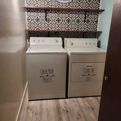 Laundry Decor, Laundry Room, Check Your Pockets-clean the Lint Decals ...