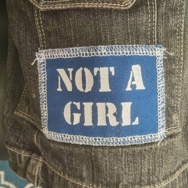 Not A Girl Patch - Etsy