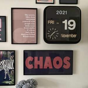 Chaos | Framed Print | Framed Metal Print | Typography | Metal ...