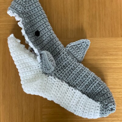 PATTERN for Crocheted Shark Socks Baby Child and Adult - Etsy