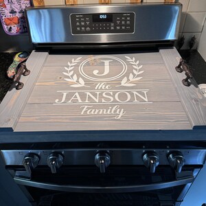 Personalized Stove Cover Farmhouse Decor Wood Stove Top Cover Gas Stove ...
