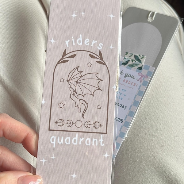 Fourth Wing Bookmark | Riders Quadrant Bookmark | Fantasy Bookmark ...