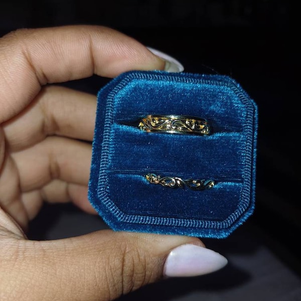 Natural Style Flower&leaf Wedding Ring. Vintage 14K Gold Floral Ring ...