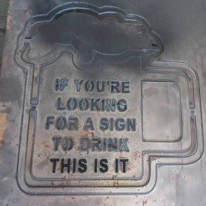 Beer Sign Plasma DXF CNC Drinking Sign Beer Mug Beer Glass - Etsy