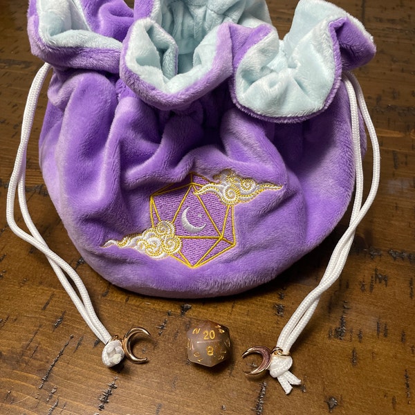 Dreamy Multi Pocket Dice Bag. Transportable Dice Storage for TTRPG Dice ...