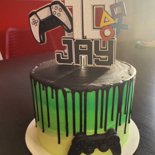 Gamer Cake Topper, Level up Party,video Game Birthday - Etsy