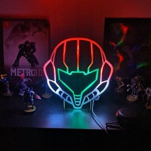 Metroid Samus Sign Neon Like LED Light Wall Decor | Etsy Canada
