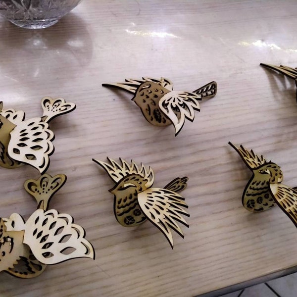 Layered 3d Birds Svg Bundle, Paper Bird Template, DIY Decor Svg Cut ...