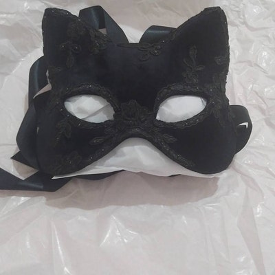 Tan Brown Fox Mask Leather & Silk Lace Wild Creature Mask Kitsune ...