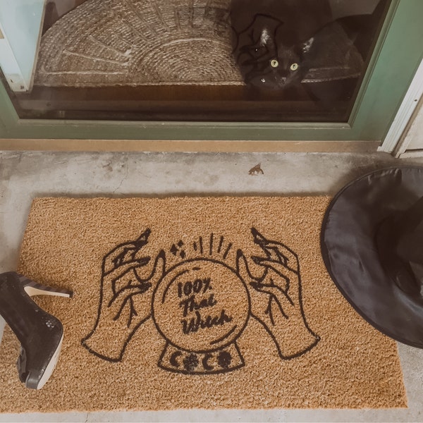 Doorbell Broken Welcome Mat Hand Painted, Custom Doormat Cute Doormat ...