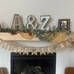 Greenery Bridal Shower Decorations, Bride to Be Burlap Banner, Rustic ...
