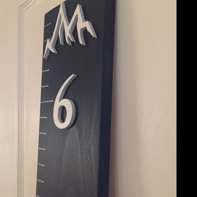 Growth Chart Ruler 3D Playroom Decor Wall Ruler Personalized Wood ...