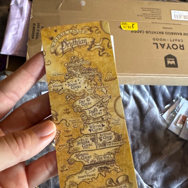 ACOTAR Prythian Map Bookmark A Court of Thorns and Roses SJM Map Rustic ...