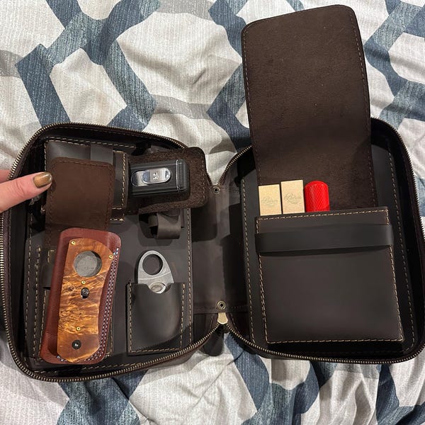 Leather Case for Pipe Smokers Set, Personalized Pipe Holder ...