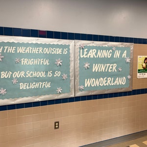 Teachers School Bulletin Board Cutouts Winter Bulletin Board Kit ...