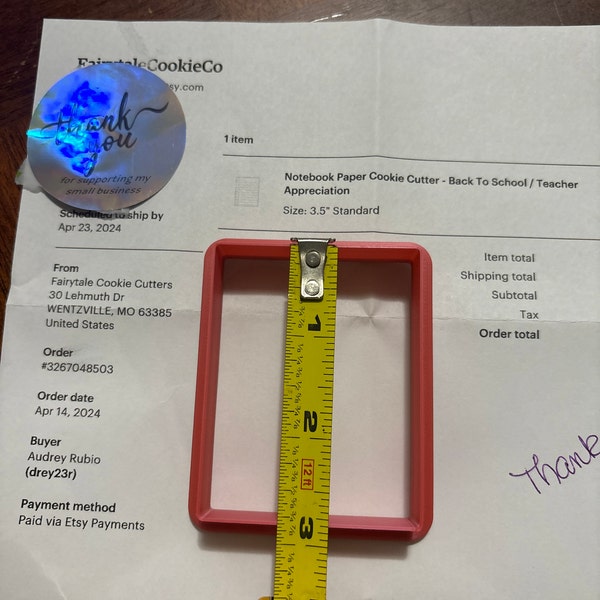 Notebook Paper Cookie Cutter - Back to School / Teacher Appreciation - Etsy