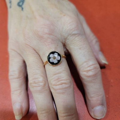 Pressed Flower Ring Cottagecore Floral Ring 14K Gold Filled Ring ...