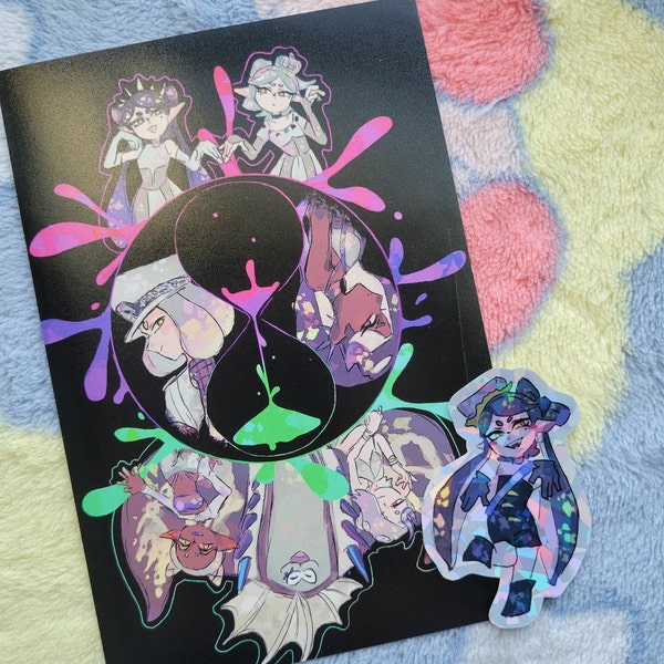 Splatoon Salmon Run Holographic Charms - Etsy